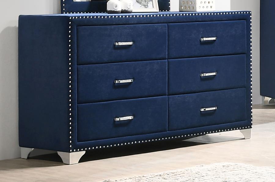 Melody - 6-Drawer Upholstered Dresser – AMERICAN FURNITURE GALLERIES