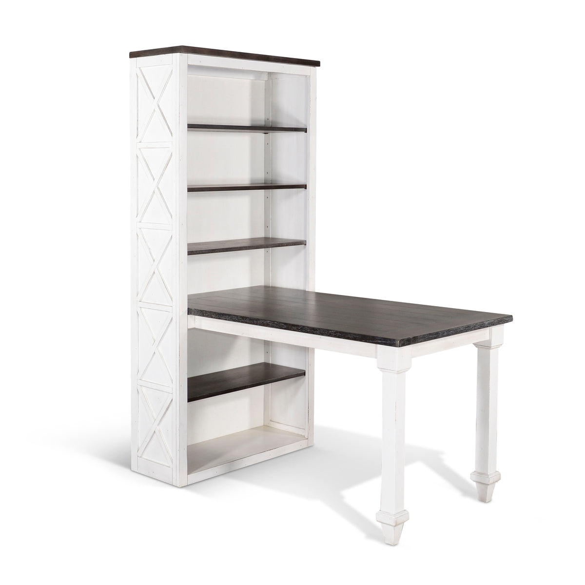 Carriage House - Desk Return - White / Dark Brown – AMERICAN FURNITURE ...