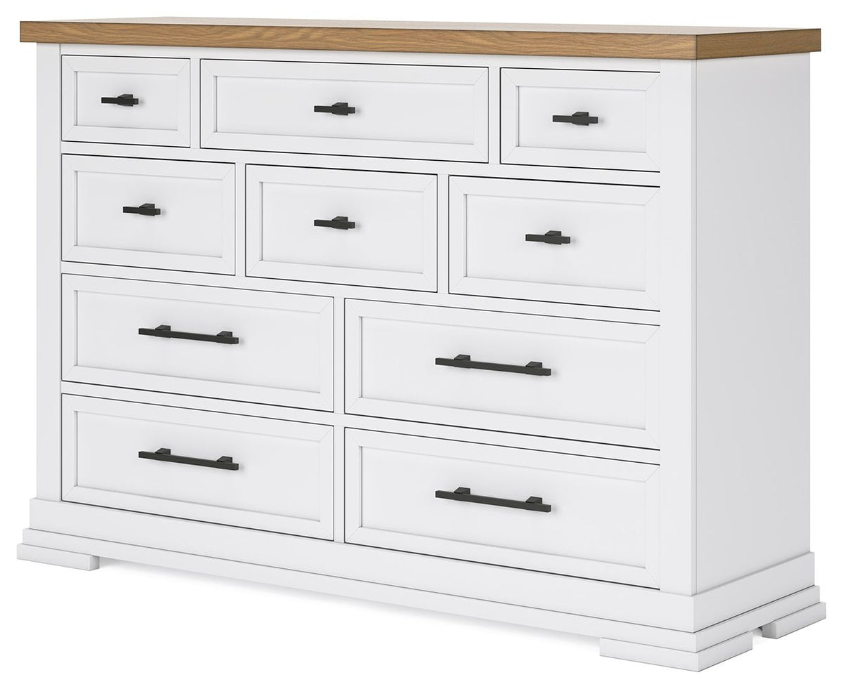 Ashbryn - White / Natural - Dresser – AMERICAN FURNITURE GALLERIES