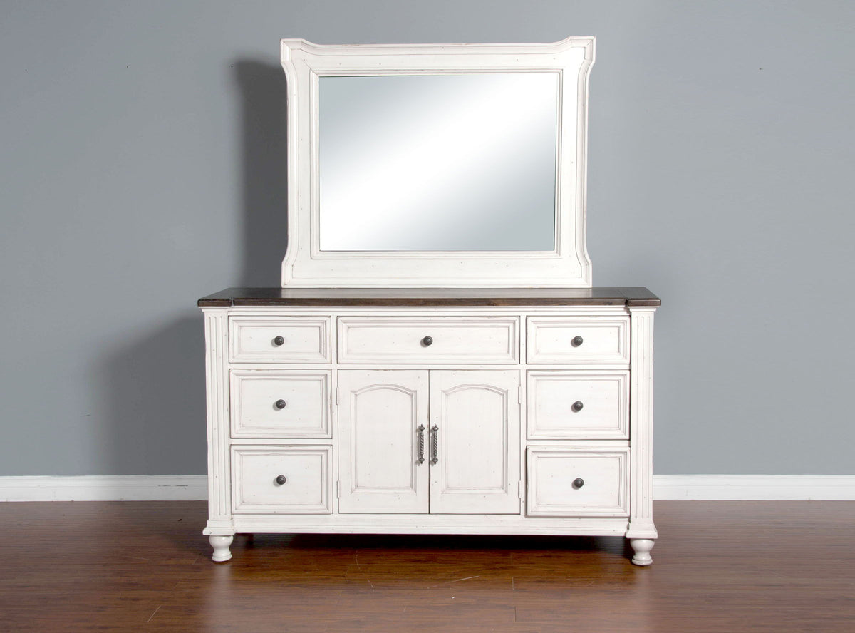 Carriage House - Dresser - White / Dark Brown – AMERICAN FURNITURE ...